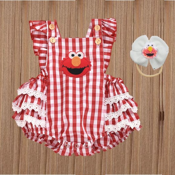 boutique | One Pieces | Elmo First Birthday Romper Dress Clothes Sesame ...
